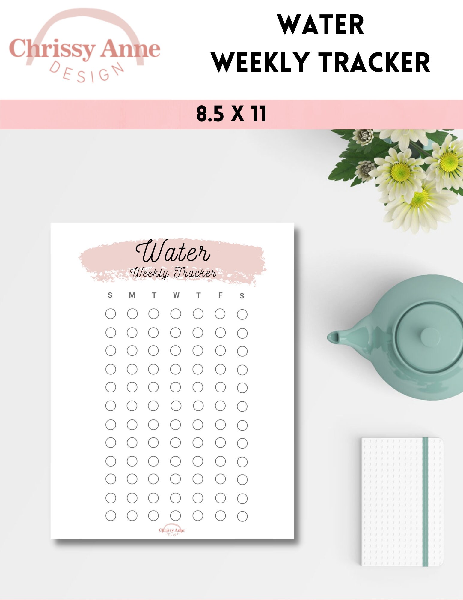 Water Weekly Tracker | Water Checklist | Water Journal | Water Tracker ...