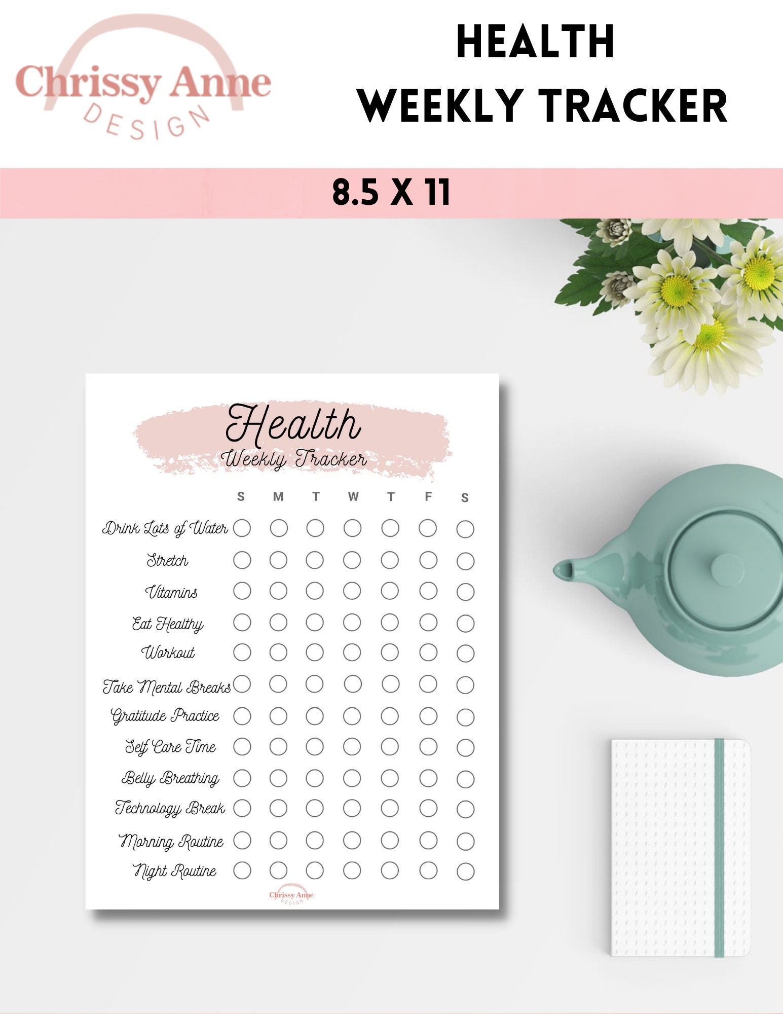 Health Tracker | Health Checklist | Health Journal - Etsy
