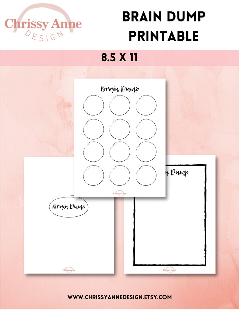 Brain Dump Printable Brain Dump Planner Idea Planner Idea