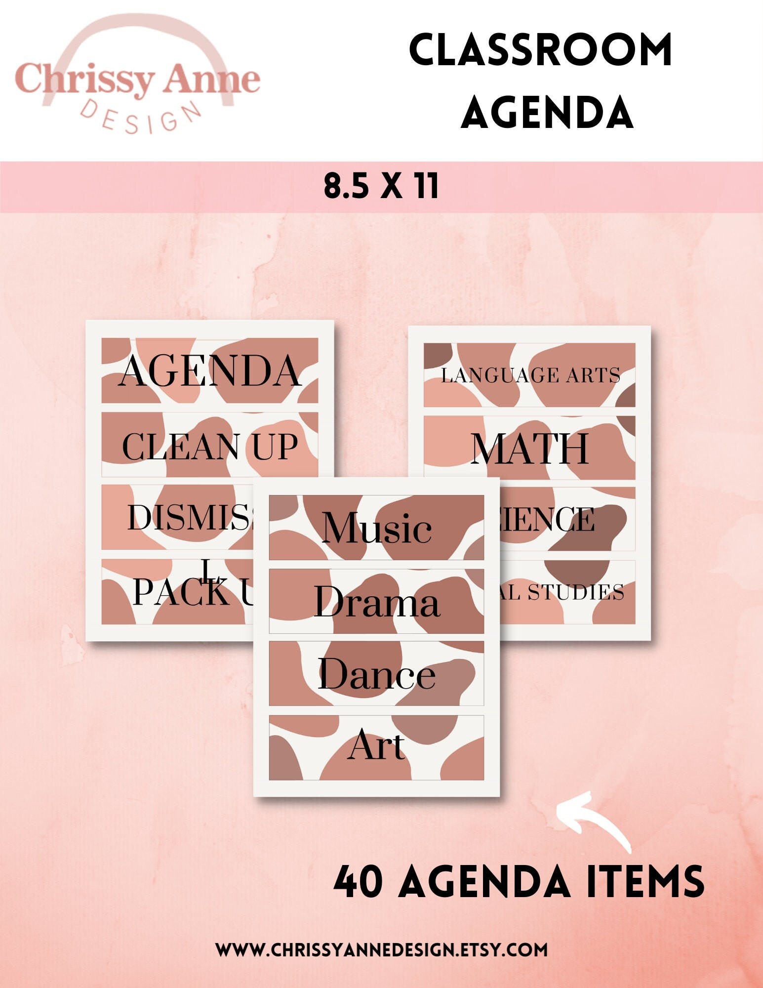 Neutral Classroom Agenda Slips | Agenda | Organized Classroom ...
