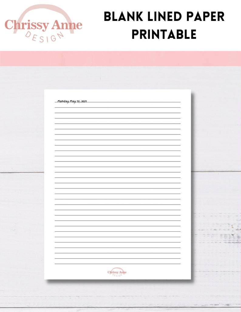 Blanked Lined Paper | Blank Page | Page to Write on | Journal Page - Etsy