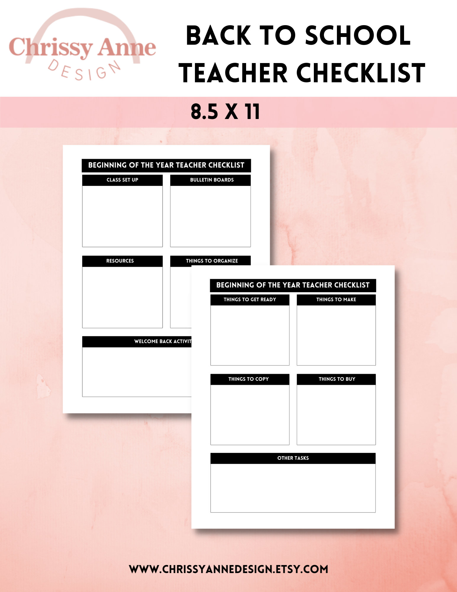 Back to School Teacher Checklist | Beginning of the Year Teacher ...