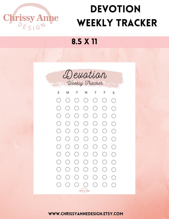 Devotion Tracker Devotion Journal Devotion Log Daily | Etsy