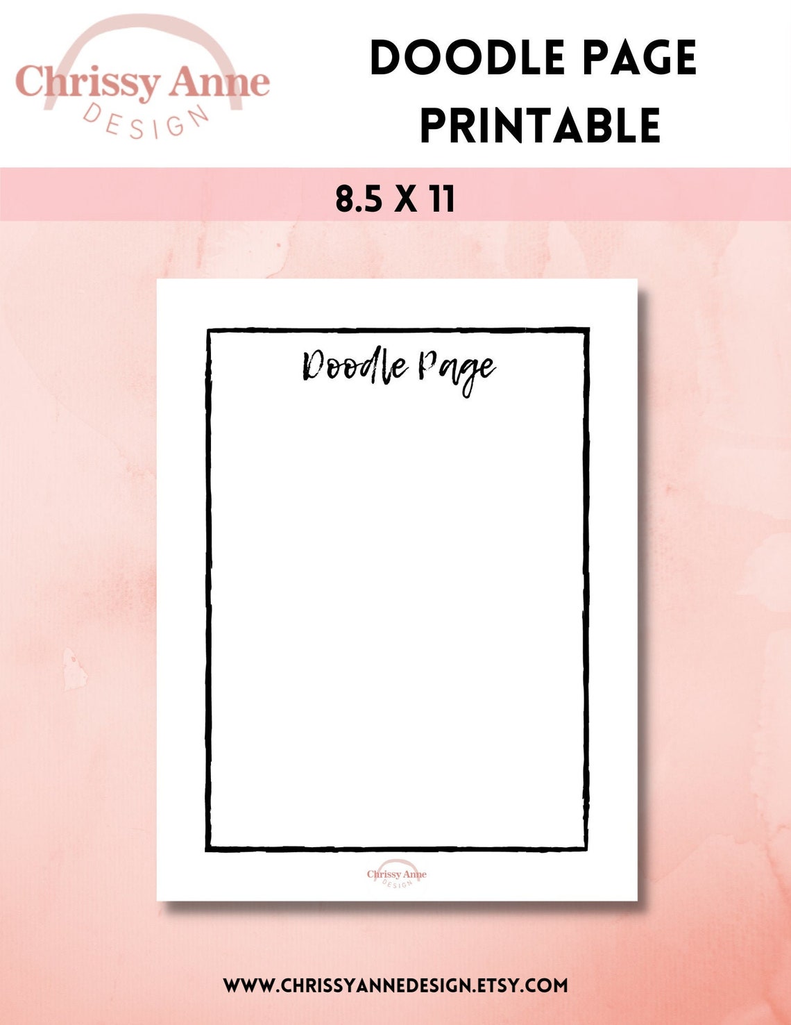 Doodle Page Blank Page Drawing Page Meeting Page - Etsy