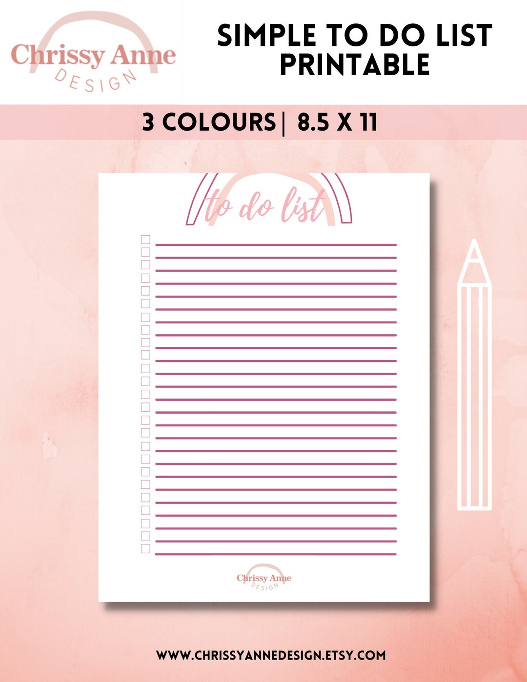 Simple to Do List Printable - Etsy