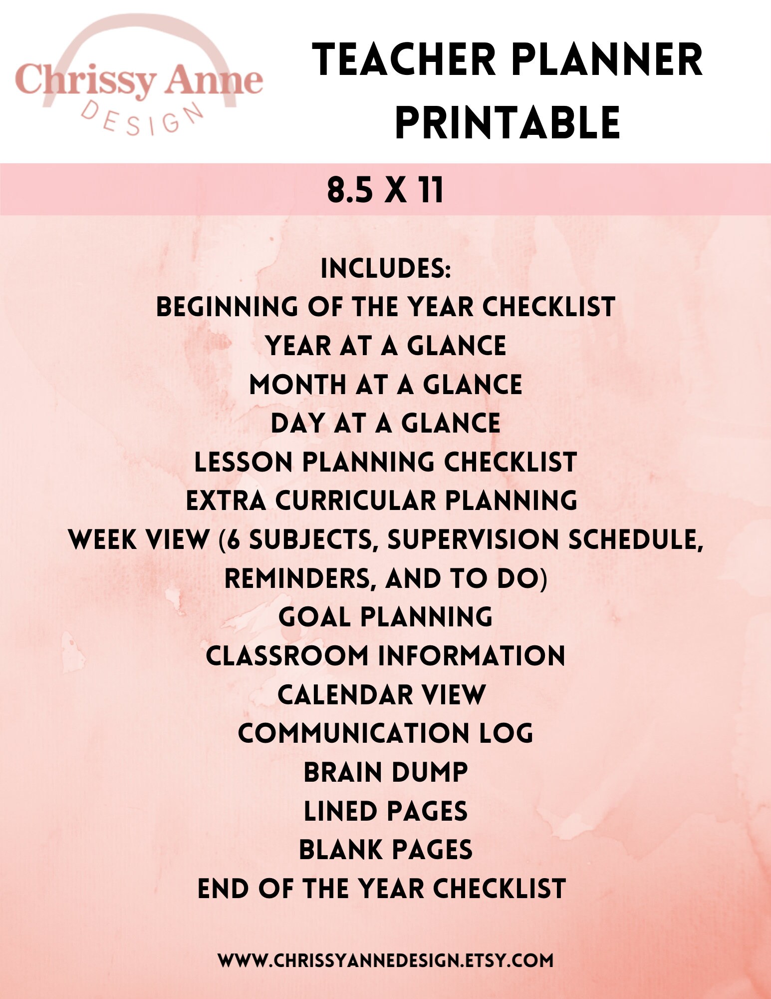 Teacher Planner Teacher Agenda 6 Subject Agenda Week View Planner - Etsy UK