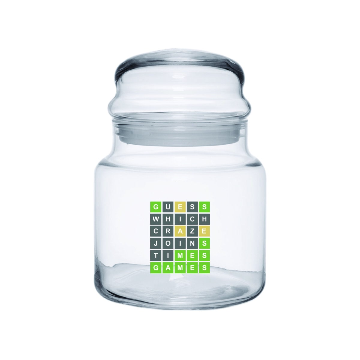 Wordle Puzzle, Word Game, Custom - Create Your Own - Personalized Glass ...