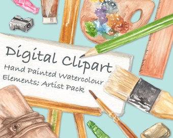 Watercolor Crayon Clipart Crayon Clipart Elementary School - Etsy