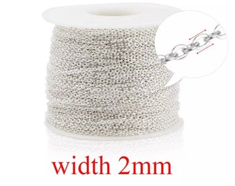 2mm Flat Cable Chain - Etsy