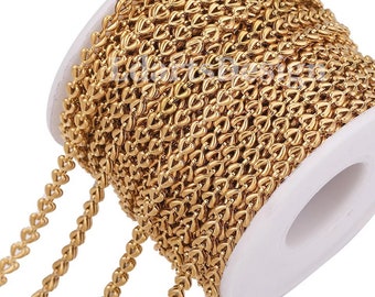 18k Gold Rollo Chain - Etsy