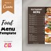 Food Menu Canva Template | Restaurant Menu | Food Drink Template ...