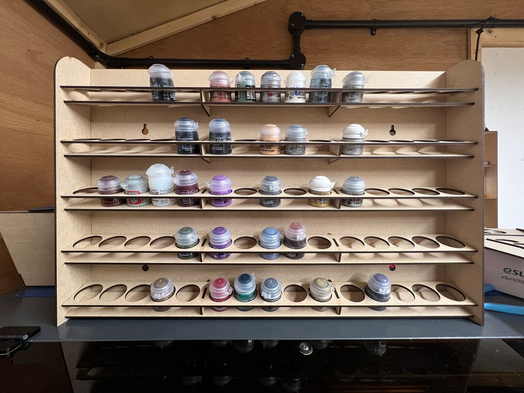 Hobby Paint Rack - Wall Mounted Paint Rack for 75 Paints - Etsy
