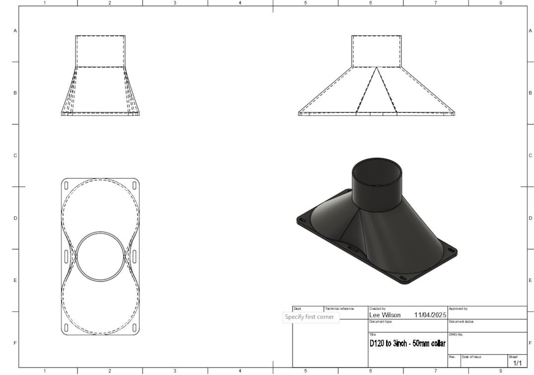 Double 120mm Fan Duct Shrouds to 3 Inch Hose Adaptor Digital File - Etsy