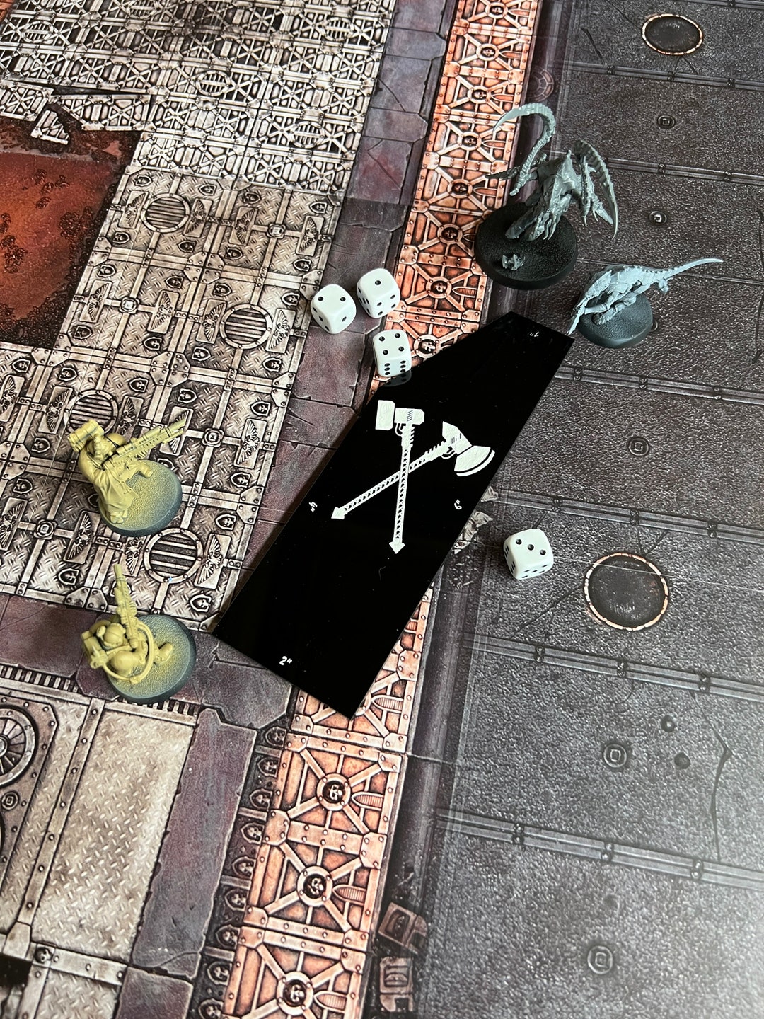 Set of Two Tabletop Gaming Measuring Tool 6" 4" 2" 1" Inches - Etsy