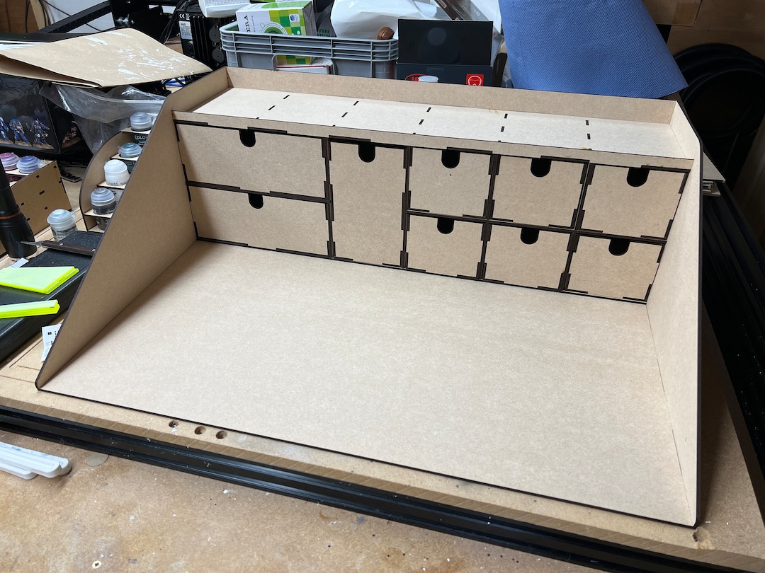 XL Hobby Modelling Workstation With Drawers - MDF Laser-cut Kit 59cm X ...