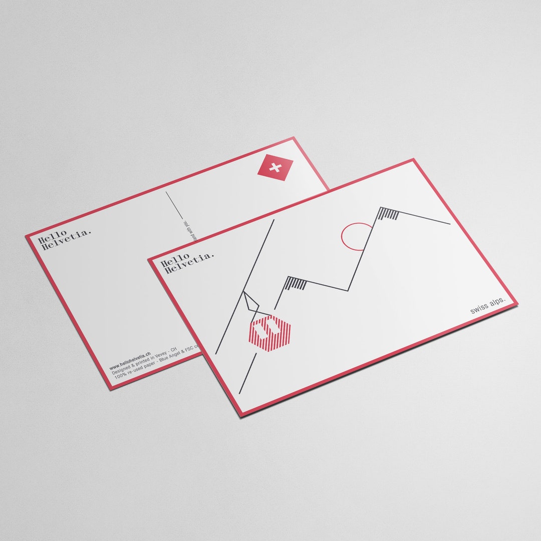 Set of 5 Postcards Souvenirs From Switzerland Sustainable Paper Swiss ...