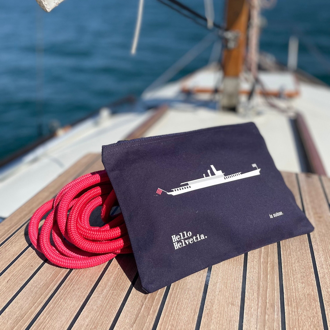 Travel Zip Pouch Organic Cotton Swiss Made Sustainable Gift Souvenir ...