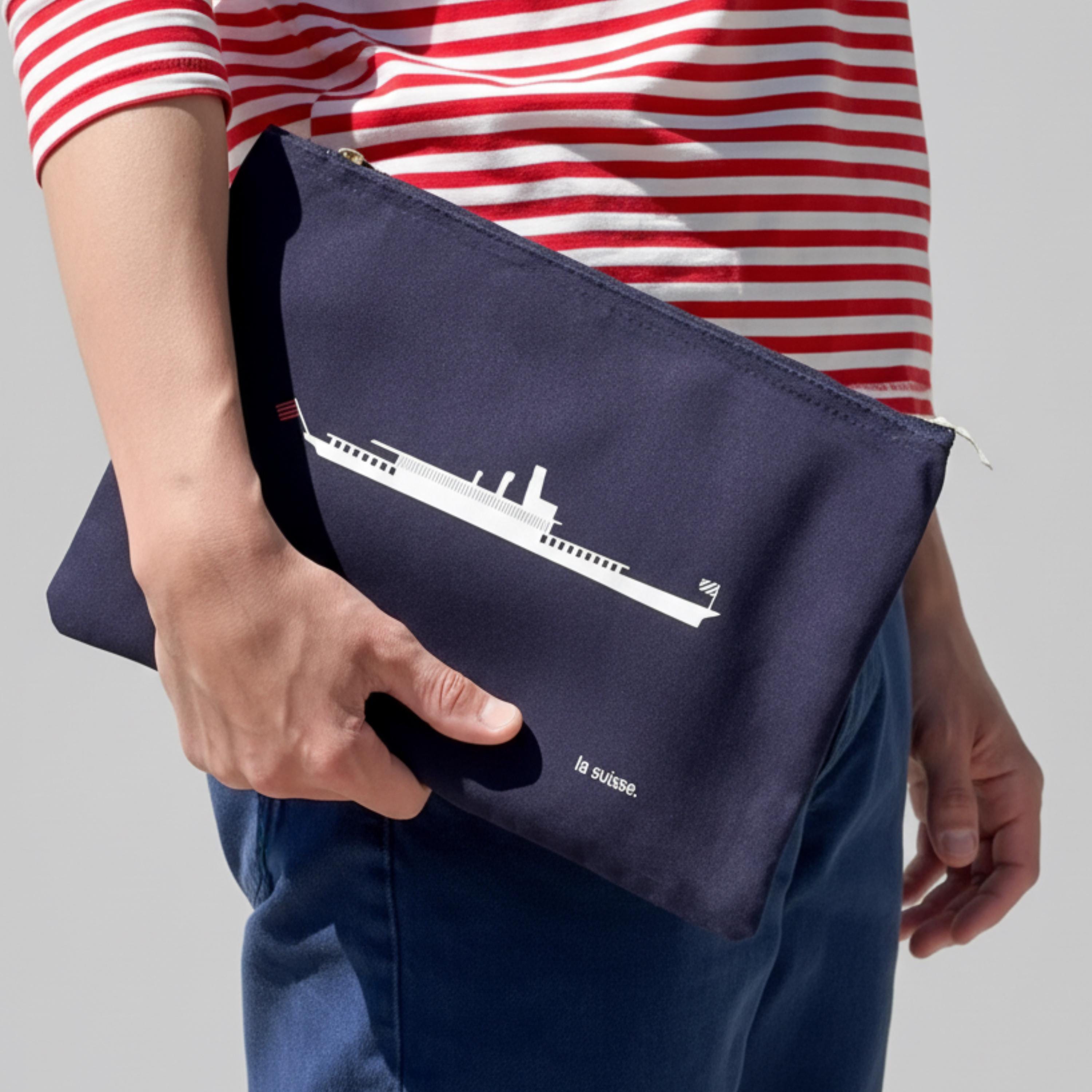 Travel Zip Pouch Organic Cotton Swiss Made Sustainable Gift Souvenir ...