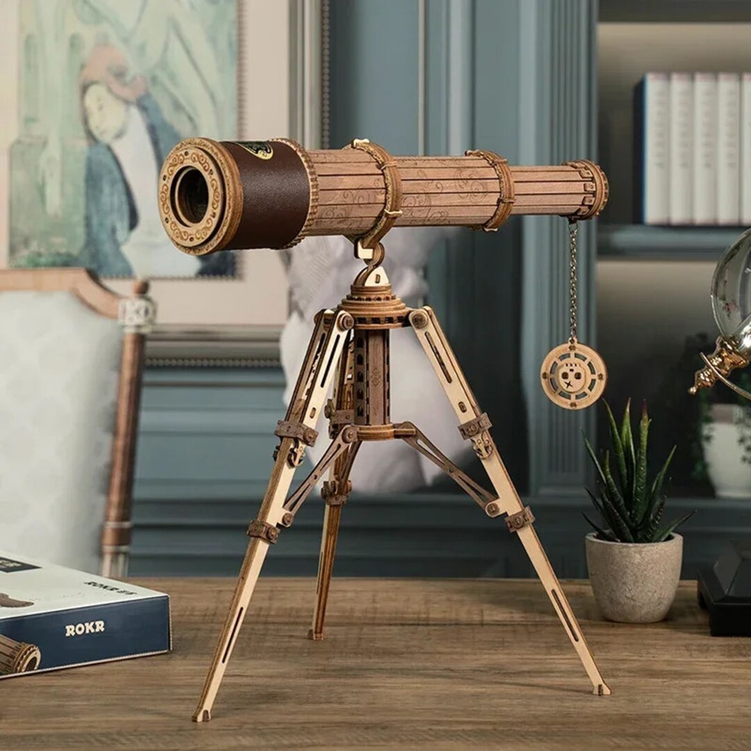 Monocular Telescope 3D Wooden 3D Puzzle, Wooden Mechanical Model Kit ...