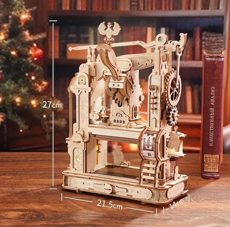 Mechanical Gears 3D Puzzle, Wooden Mechanical Model Kit, Artisan Wood ...