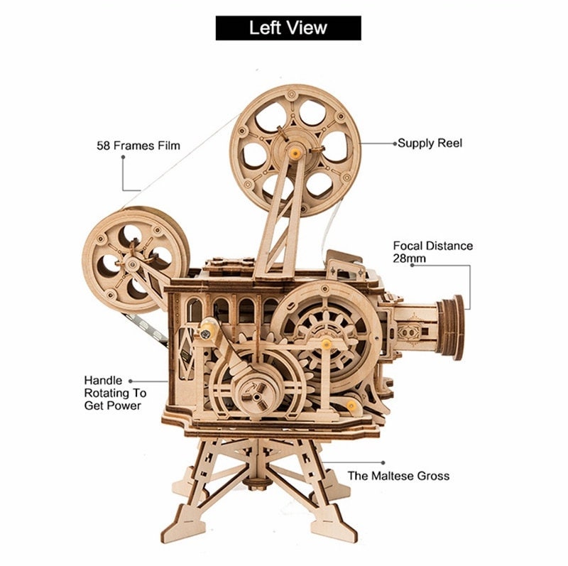 Film Projector 3D Puzzle, Vintage Movie Model Kit, Art Collectible - Etsy