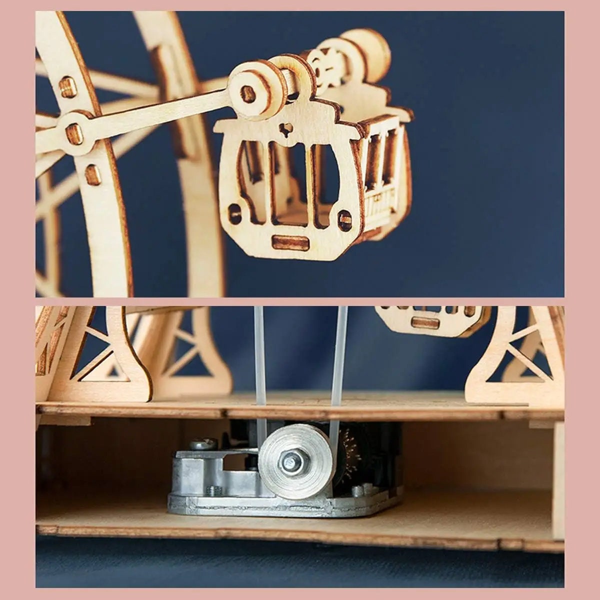 Ferris Wheel 3D Puzzle, Wooden Mechanical Model Kit, Carnival Decor - Etsy