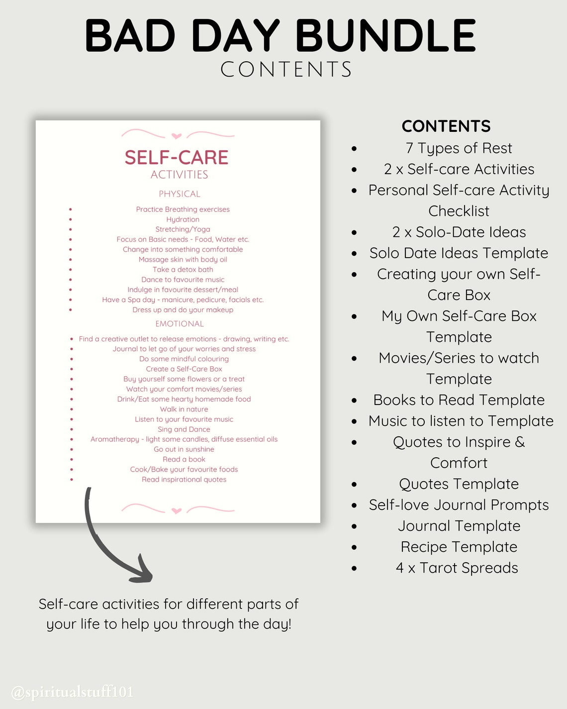 Bad Day Care Bundle Instant Download Care Package - Etsy