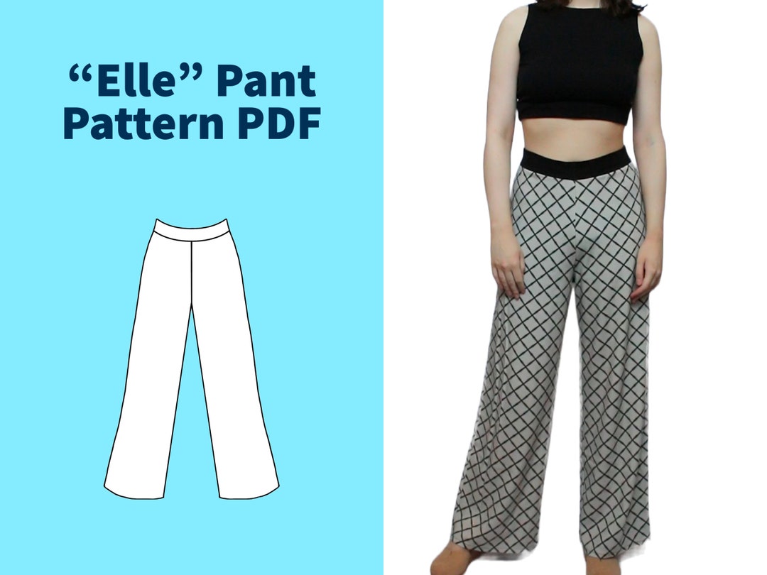 Both Size Ranges - "elle" Pant Pattern, Wide/straight Leg, Knit, High ...