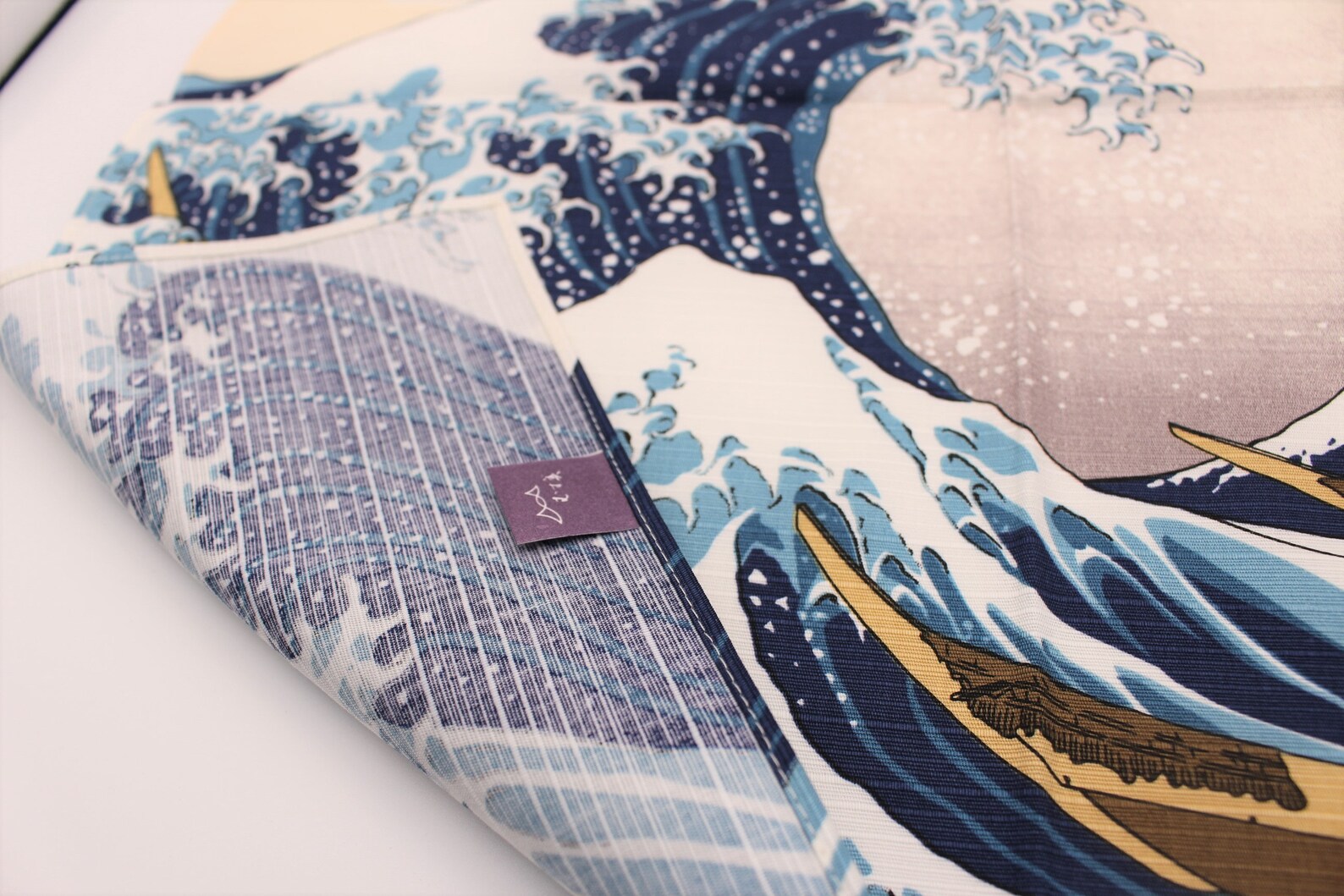 Japanese Furoshiki Mt. Fuji & Ocean Wave / Japanese Cotton Wrapping ...