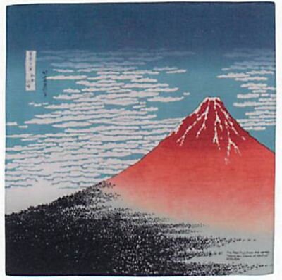 Japanese Furoshiki Red Mt. Fuji / Japanese Cotton Wrapping Cloth ...