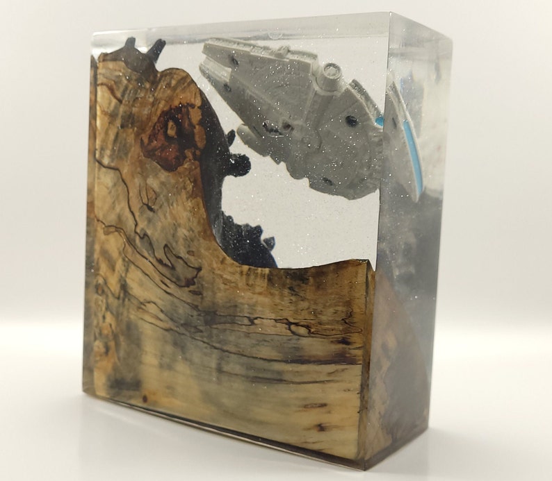 Star Wars Millennium Falcon Epoxy Art - Etsy