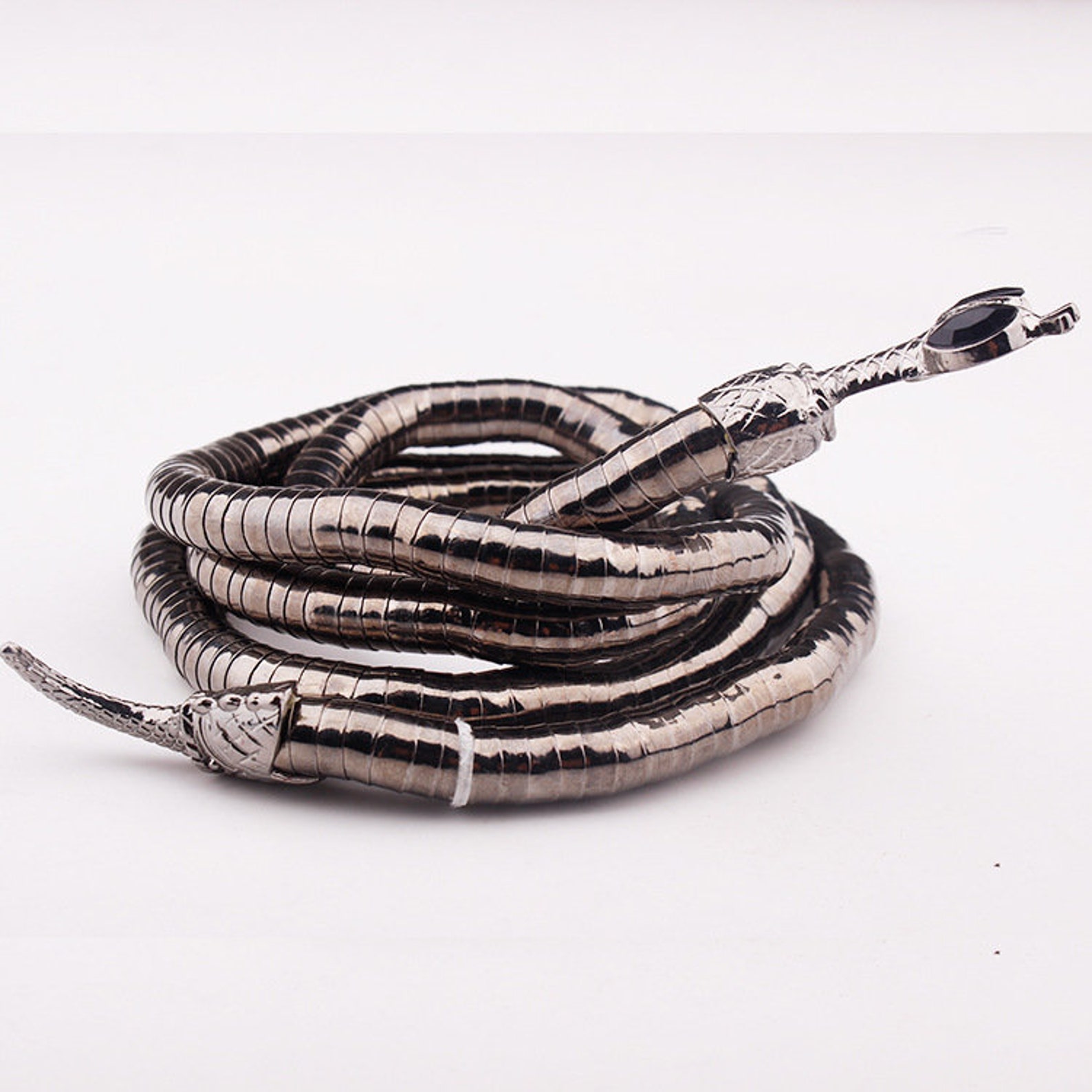 Bendable Snake Bracelet Gold Silver Black Snake Halloween - Etsy