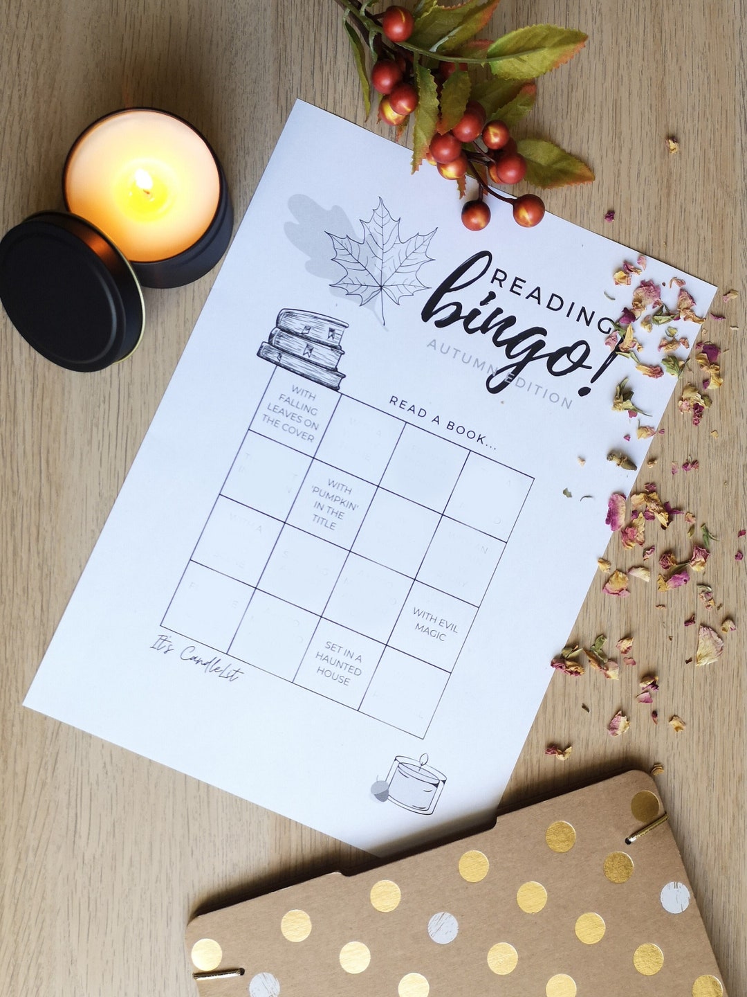 Autumn Reading Bingo | Reading Challenge | PDF Printable | Fun Game for ...