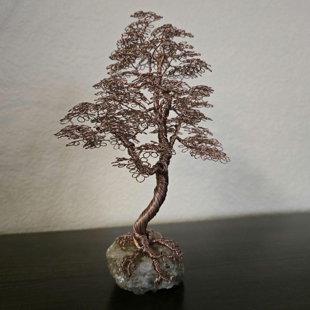 Copper Wire Oak Tree on NC Quartz - Etsy