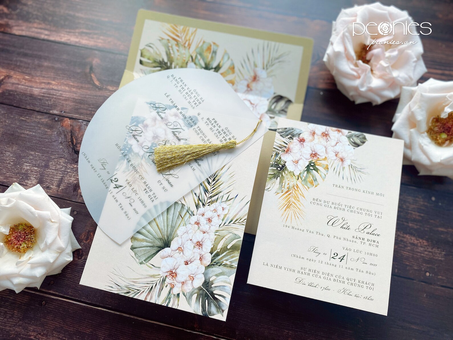 Greenery Wedding Invitation | Tracing Paper Invite | Boho Wedding ...