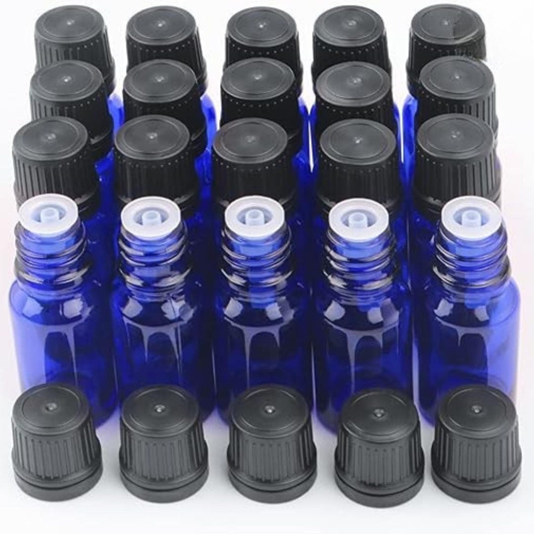 10 Ml Sample Glass Bottles for Essential Oils | 20 Pcs Empty Glass ...