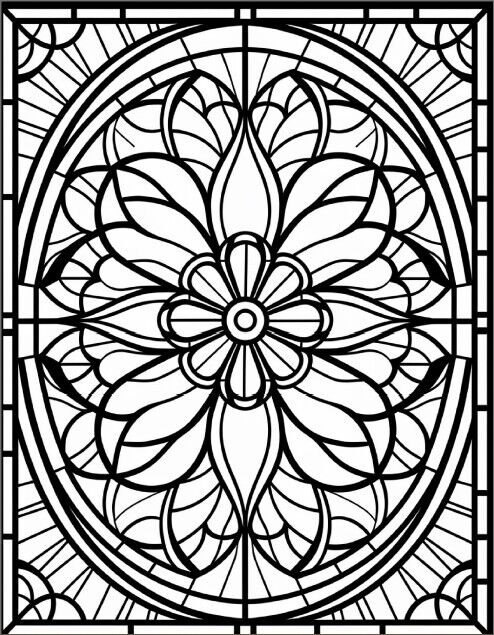 Stained Glass Mandala Coloring Book Volume 1 Spiral Bound Coloring Book ...