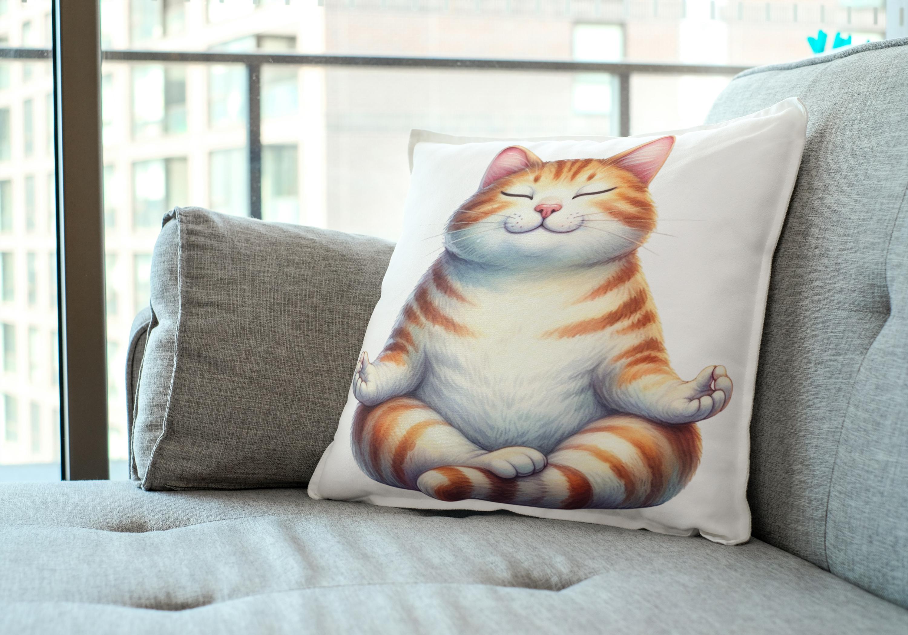 Zen Kitty Pngs | Spiritual Cat | Cute Meditation Graphics | Instant ...