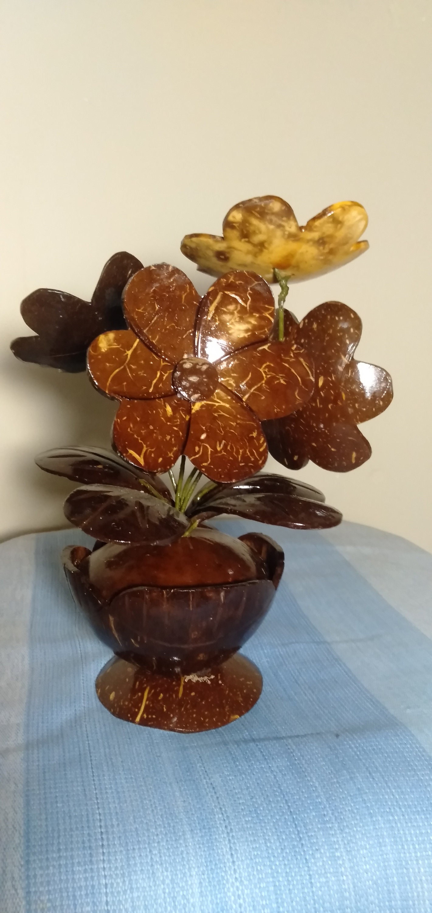Eco-friendly Natural Coconut Shell Flowers Bunch Home / Office Deco ...