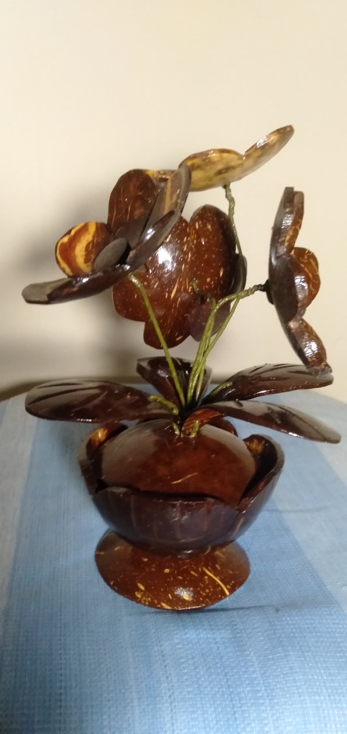 Eco-friendly Natural Coconut Shell Flowers Bunch Home / Office Deco ...