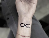 Infinity Love Temporary Fake Tattoo Sticker set of 4 - Etsy