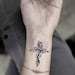 Flower Cross Temporary Fake Tattoo Sticker (set of 2) - Etsy