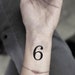 Number 6 Temporary Tattoo Sticker (set of 4) - Etsy