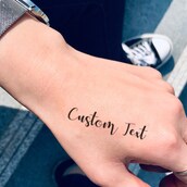 Custom Text Temporary Tattoo Sticker Gift set of 3 - Etsy