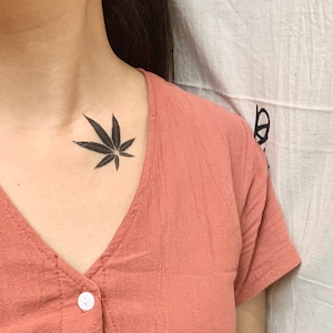 simple weed tattoos