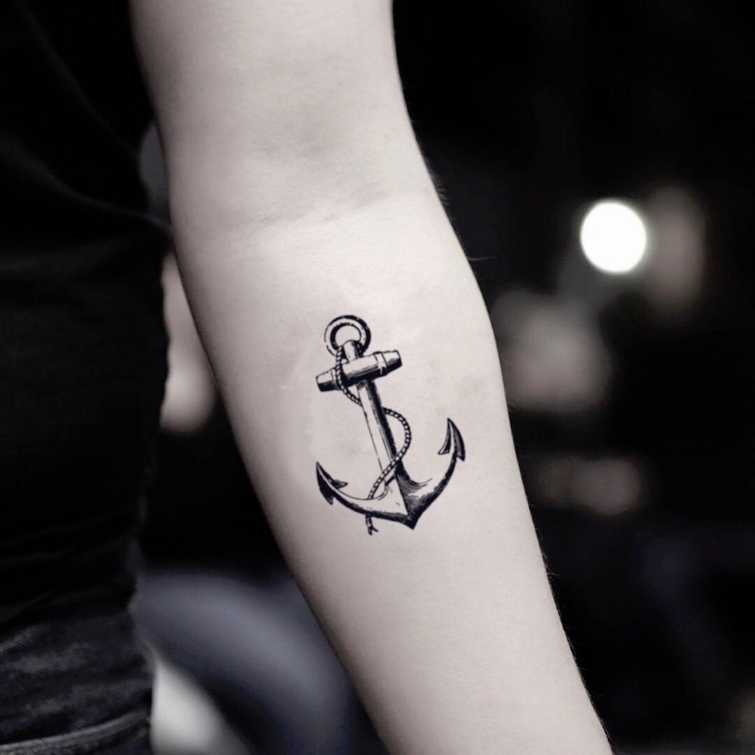Anchor Temporary Fake Tattoo Sticker (set of 2) - Etsy