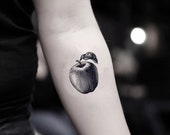 Apple Temporary Fake Tattoo Sticker set of 2 - Etsy