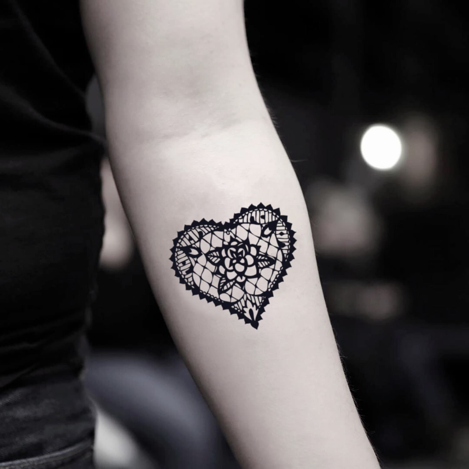 Lace Heart Tattoo