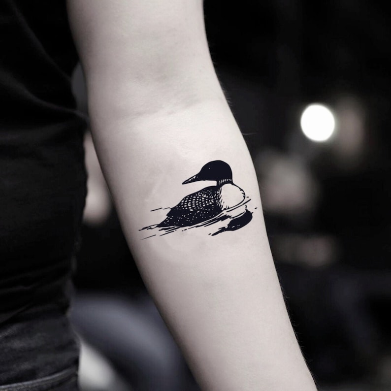 Loon Temporary Fake Tattoo Sticker (set of 2) - Etsy