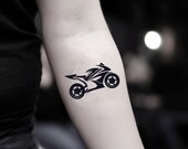 Motorcycle Temporary Fake Tattoo Sticker set of 2 - Etsy